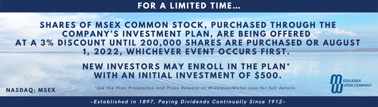 Welcome Middlesex Water Company Investors